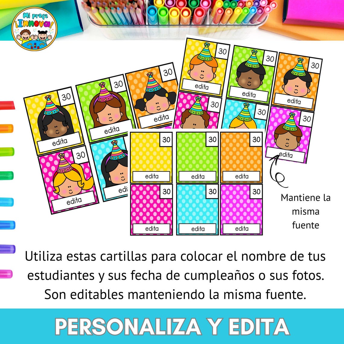 Editable Spanish Birthday Mural - Classroom Decor Brigth - Back to ...