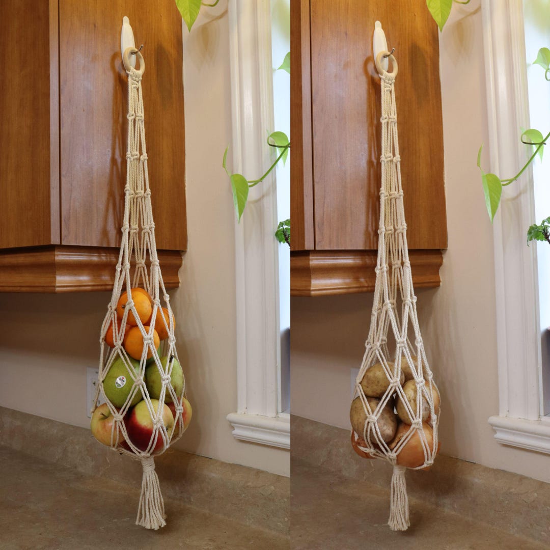 Macrame Fruit, Potatoes, Tomato, Avocado, Onion Hanger - Etsy