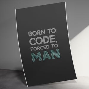 Born to Code Poster, Geek Wall Art, Programming Poster, Techie Home ...