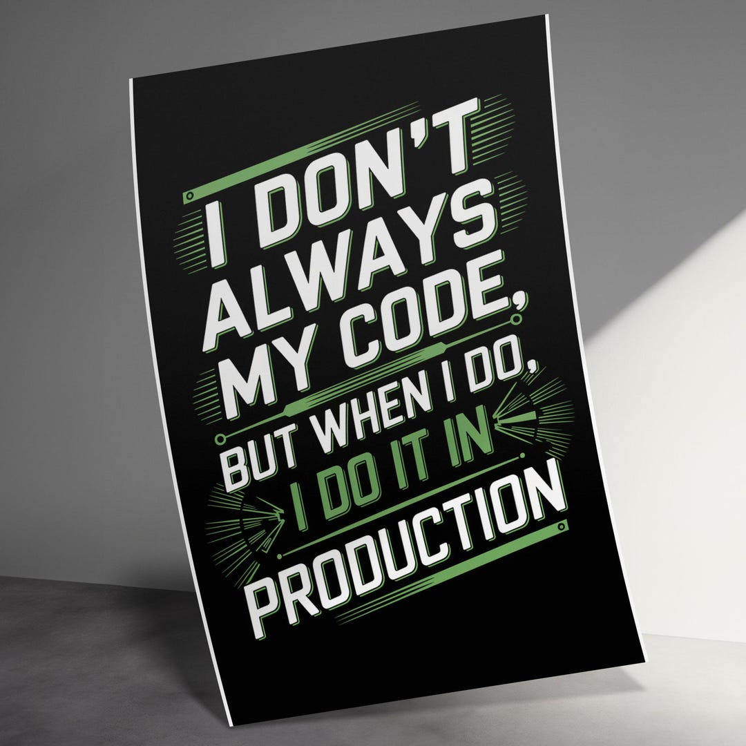 Funny Code Poster, Programmer Wall Art, Geeky Office Decor, Computer ...