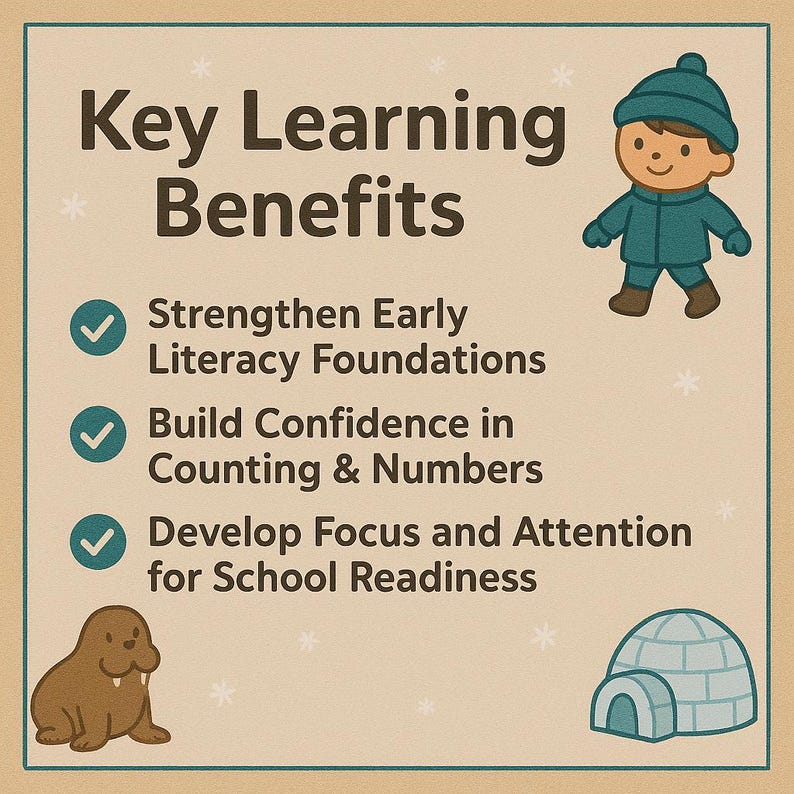 Preschool Worksheets for Early Learning Success | North Pole Expedition ...