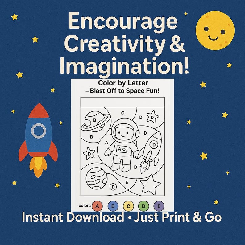 Blast off to Space Preschool Worksheets | 3 Printable Activities for ...