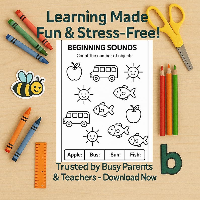 Beginning Sounds Letter B Worksheets – 3 Pages | Preschool Phonics ...