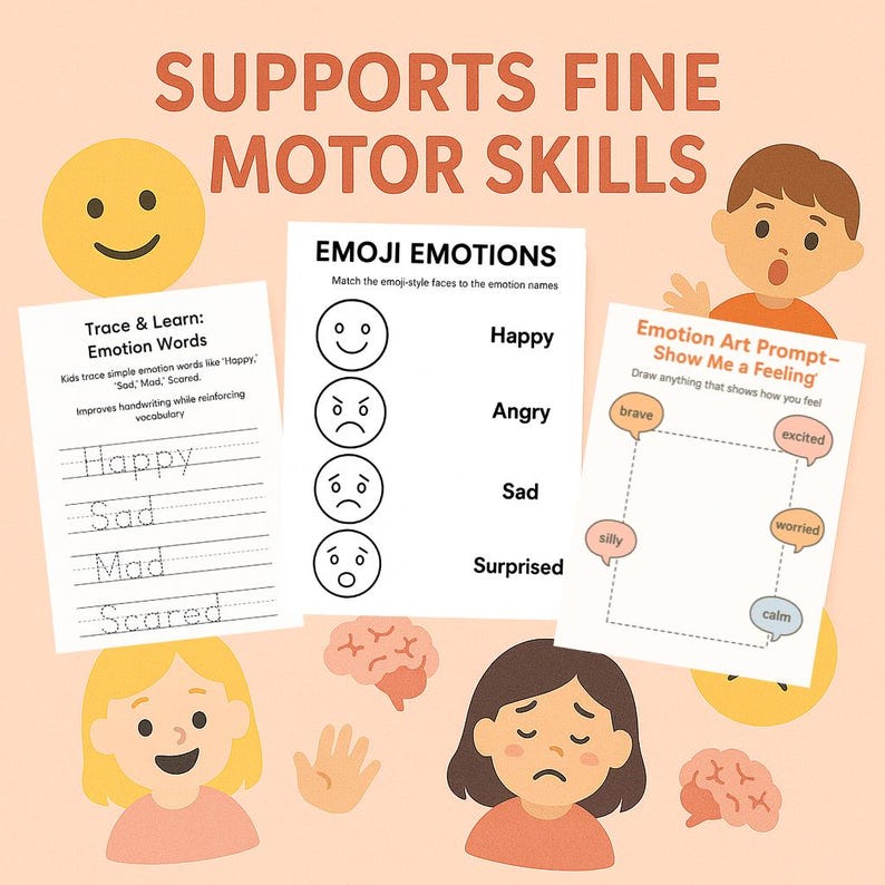 Back to School Emotions Worksheets for Preschool | Feelings Printable ...