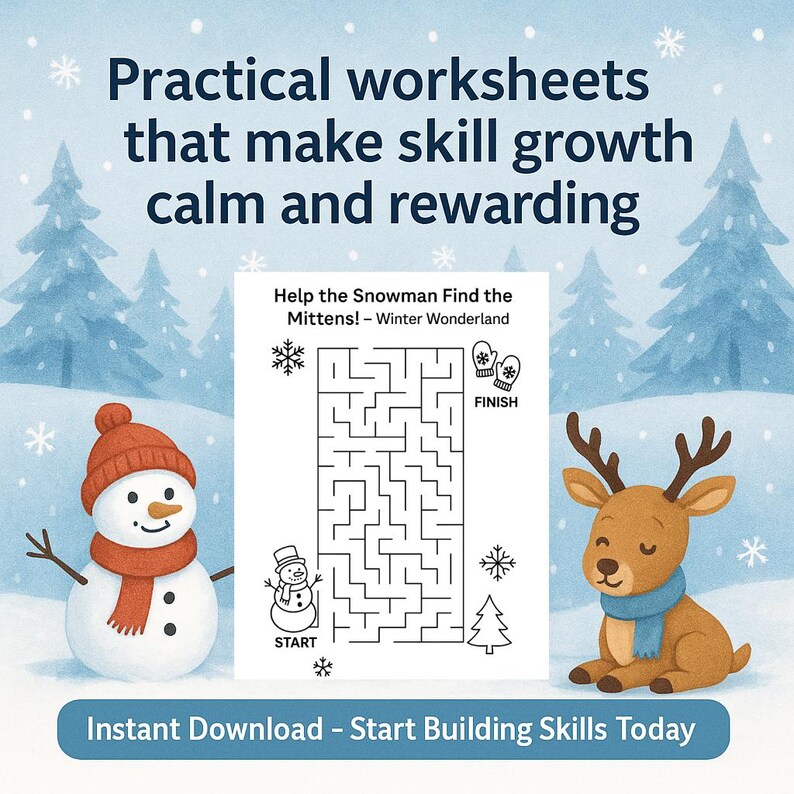 Preschool Worksheets for Early Learning Success | Winter Wonderland ...