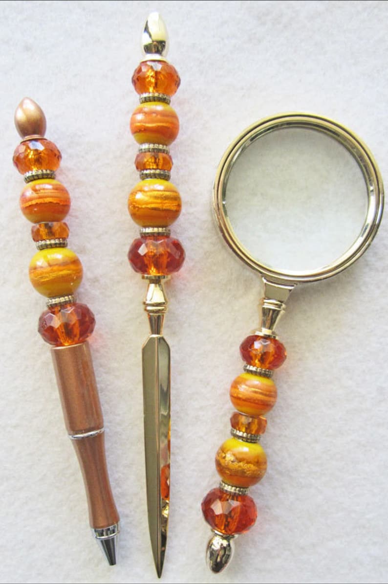 Blazing Arizona Sun Pen, Letter Opener and Magnifying Glass Desk Set - Etsy