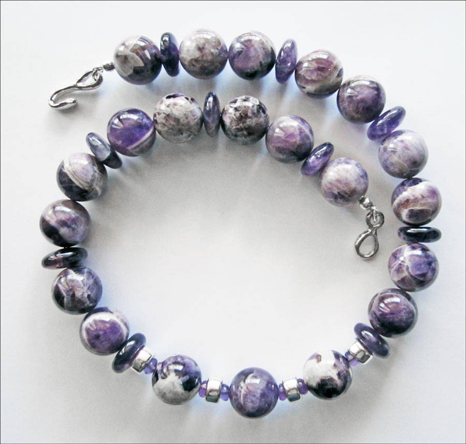 Extraordinary Chevron and Cape Amethyst Necklace - Etsy