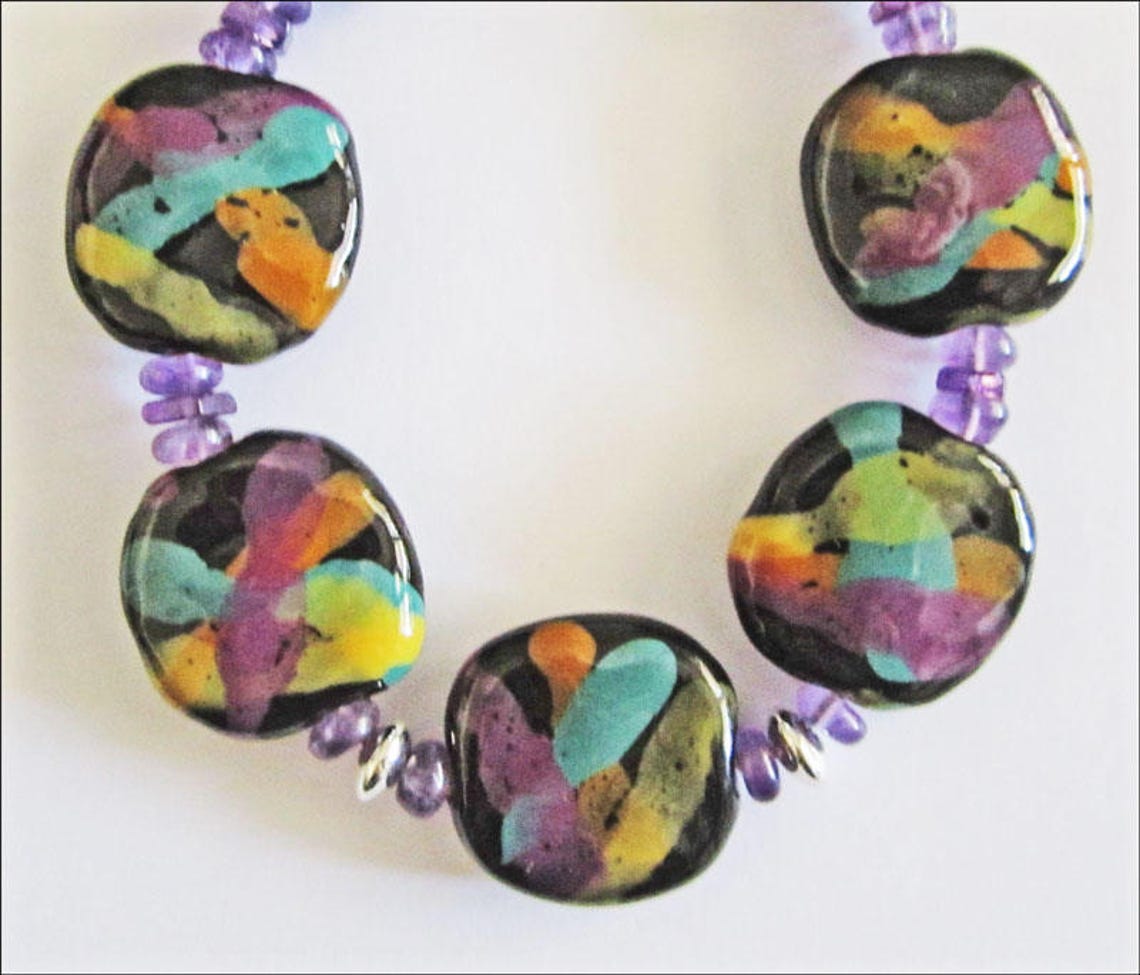 Magnificent Describes This Colorful Kazuri Necklace - Etsy