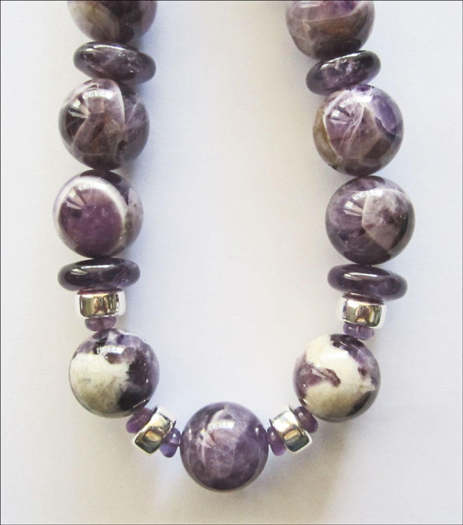 Extraordinary Chevron and Cape Amethyst Necklace - Etsy