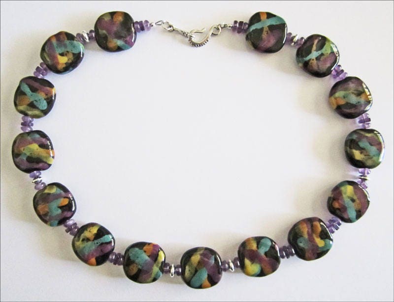 Magnificent Describes This Colorful Kazuri Necklace - Etsy