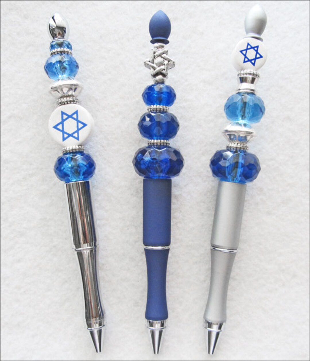 Sparkling Beaded Pens & Letter Opener Sets With Star of David - Etsy