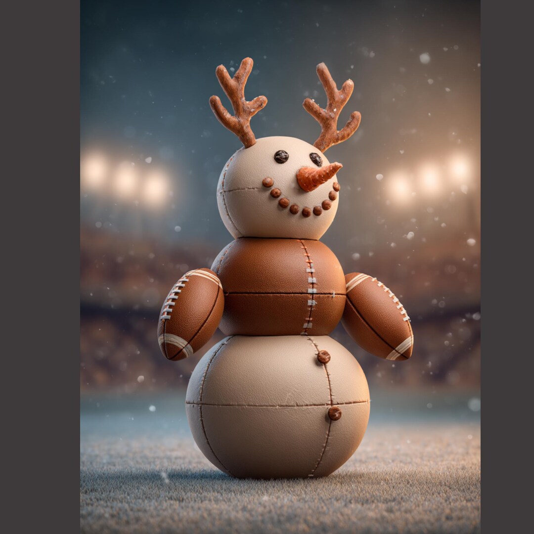 Snowman PNG – Football Frenzy Character | Sports-themed Winter Clipart ...