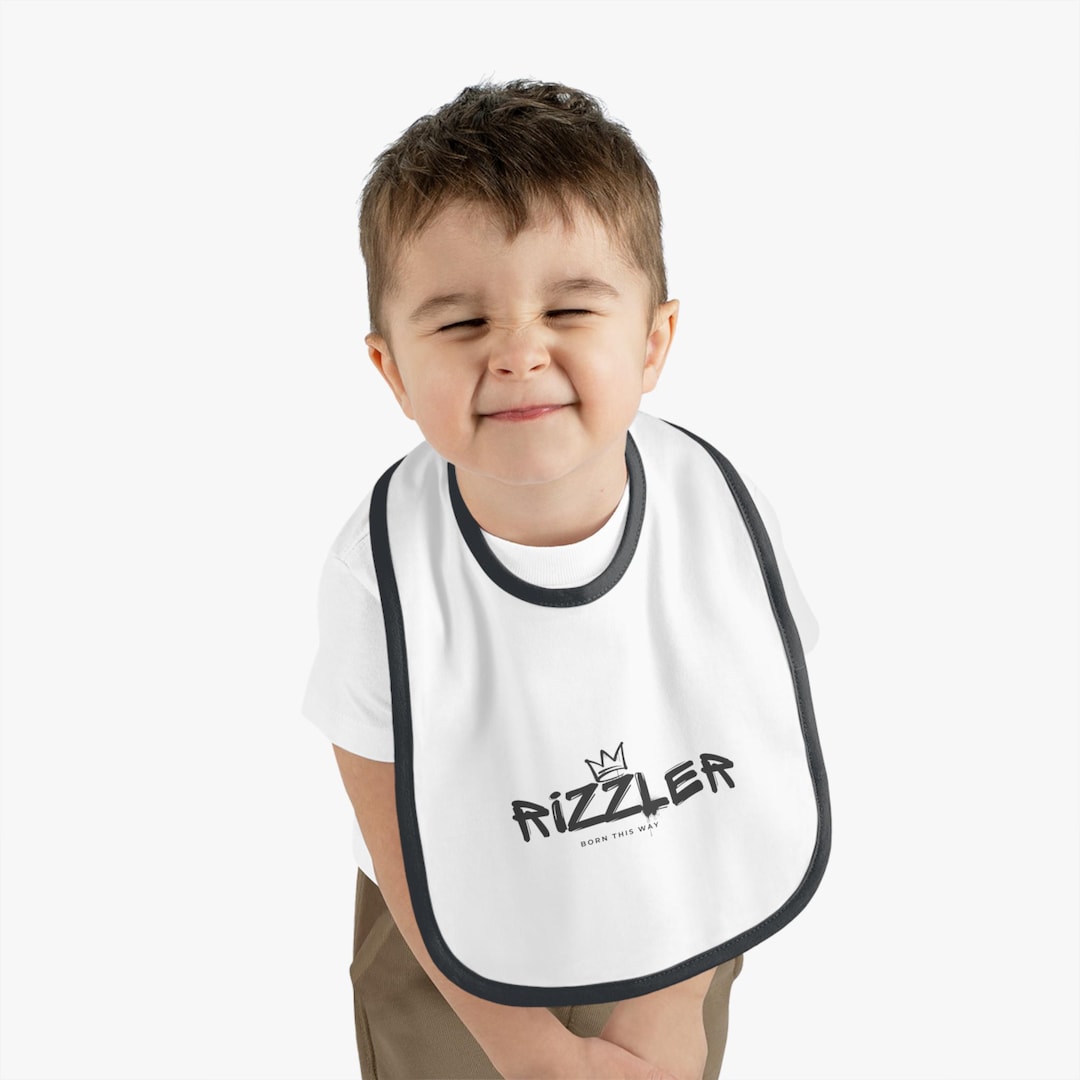 Baby Rizzler Bib Rizz Baby Gift Rizzler Trim Jersey Bib - Etsy