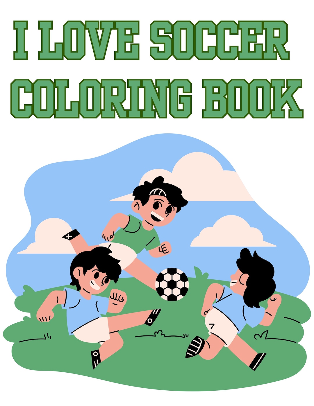 Soccer Coloring Book Digital Download Soccer Coloring Sheets for ...
