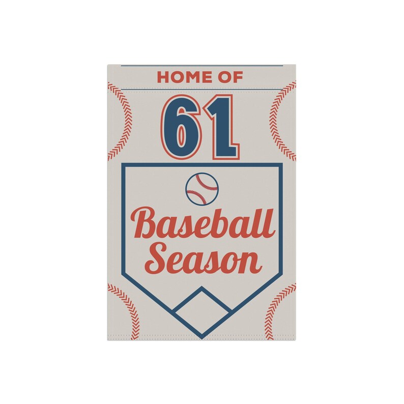 Custom Garden Baseball Flag - Personalize With Your Player's Number ...
