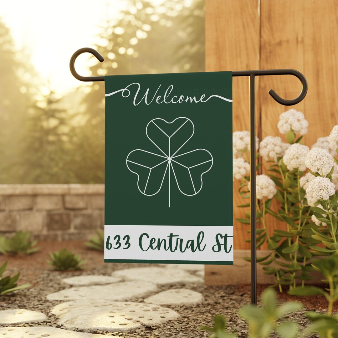 Custom Address or Last Name Garden Flag | Custom Garden Flag With ...