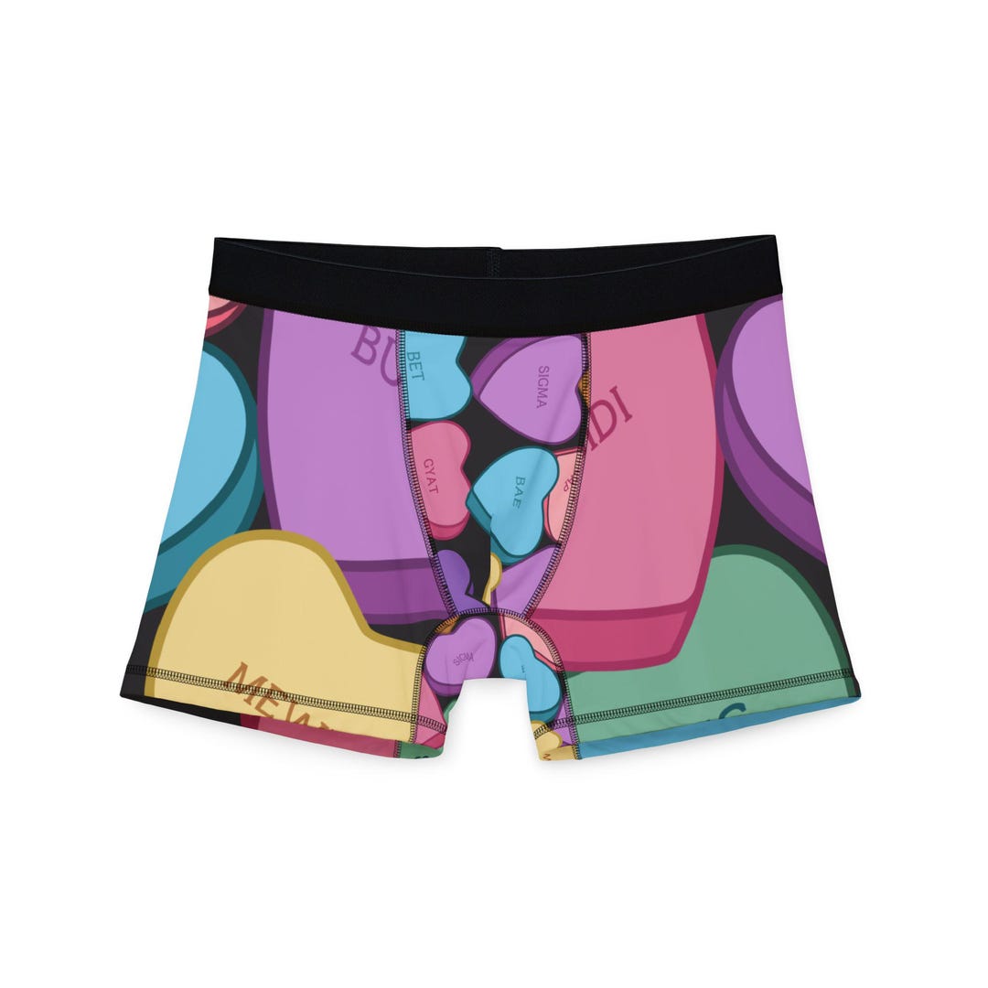 Men's Candy Heart Sigma Boxer Briefs for Valentines Day Boxers - Etsy