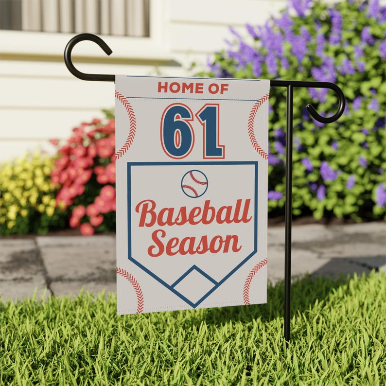Custom Garden Baseball Flag - Personalize With Your Player's Number ...