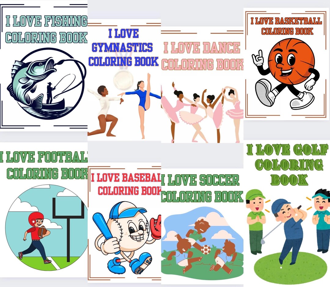 Sports Coloring Books Color Sport and Art Creativity and Sports ...