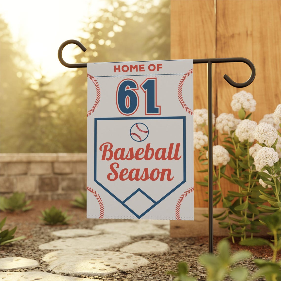 Custom Garden Baseball Flag - Personalize With Your Player's Number ...