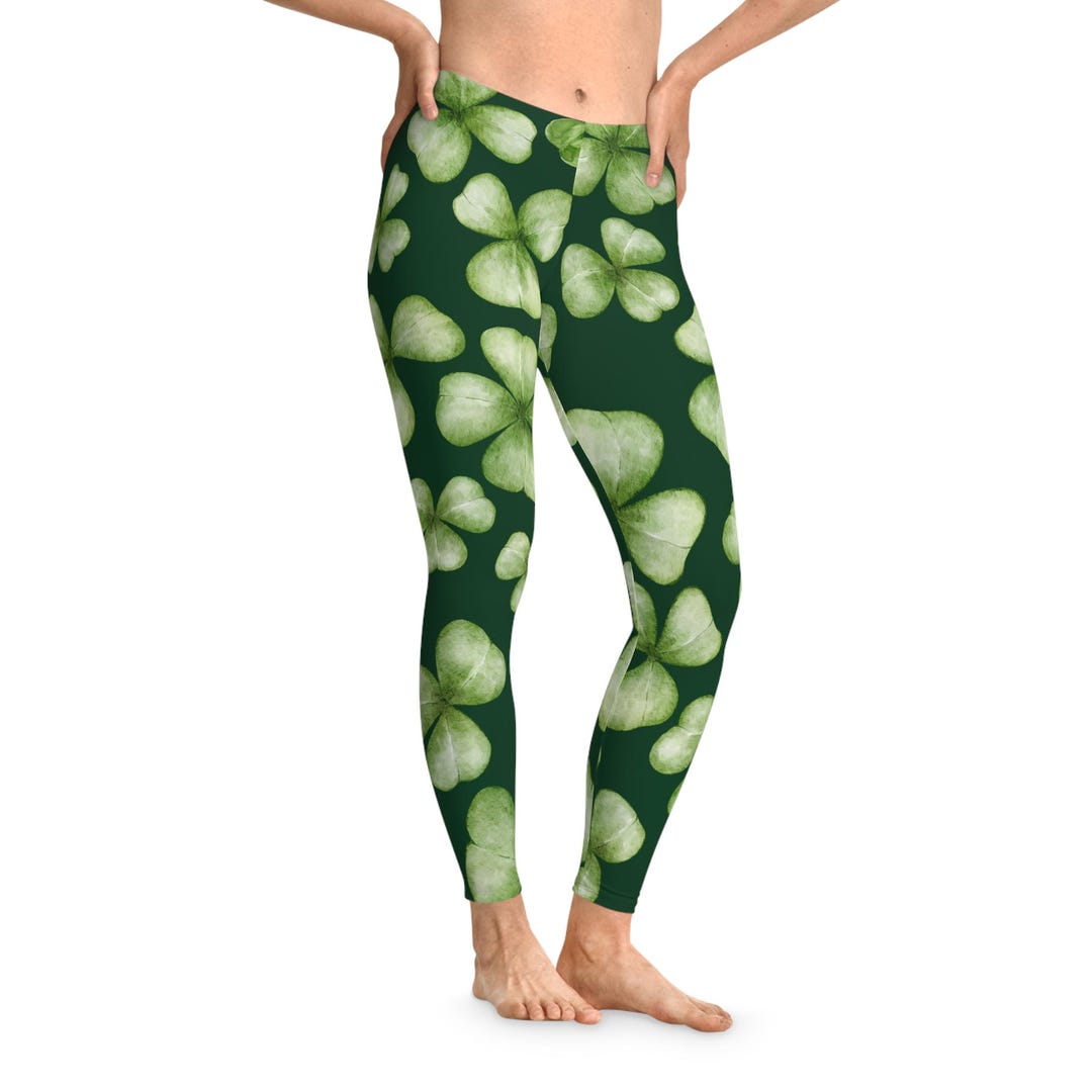 Shamrock Tights St. Patrick's Day Leggings Shamrock Stretchy Leggings ...
