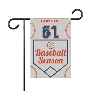 Custom Garden Baseball Flag - Personalize With Your Player's Number ...