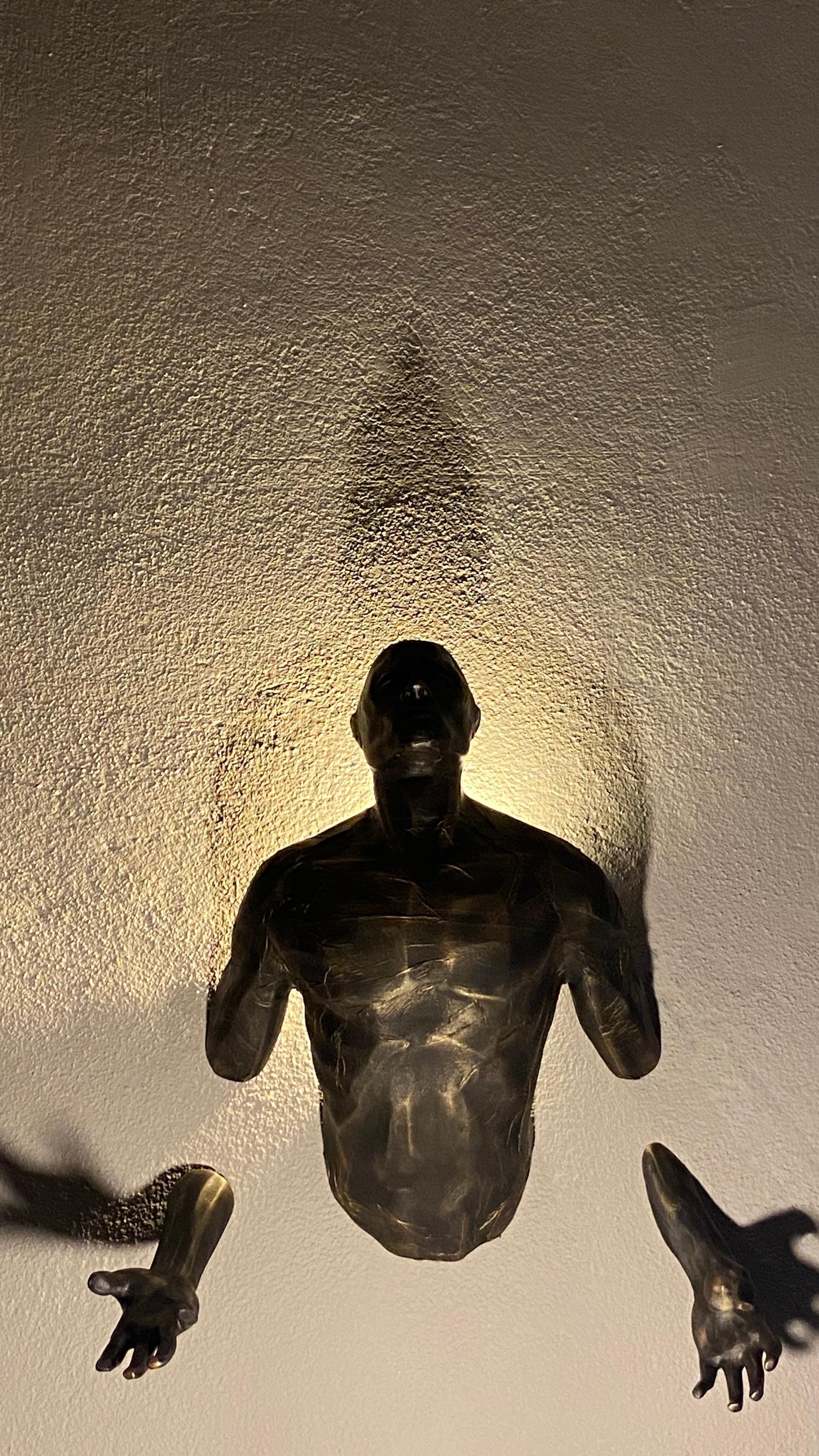 Wall Man Sculpture, Wall Decoration Sports Man Wall Sculpture, Human ...