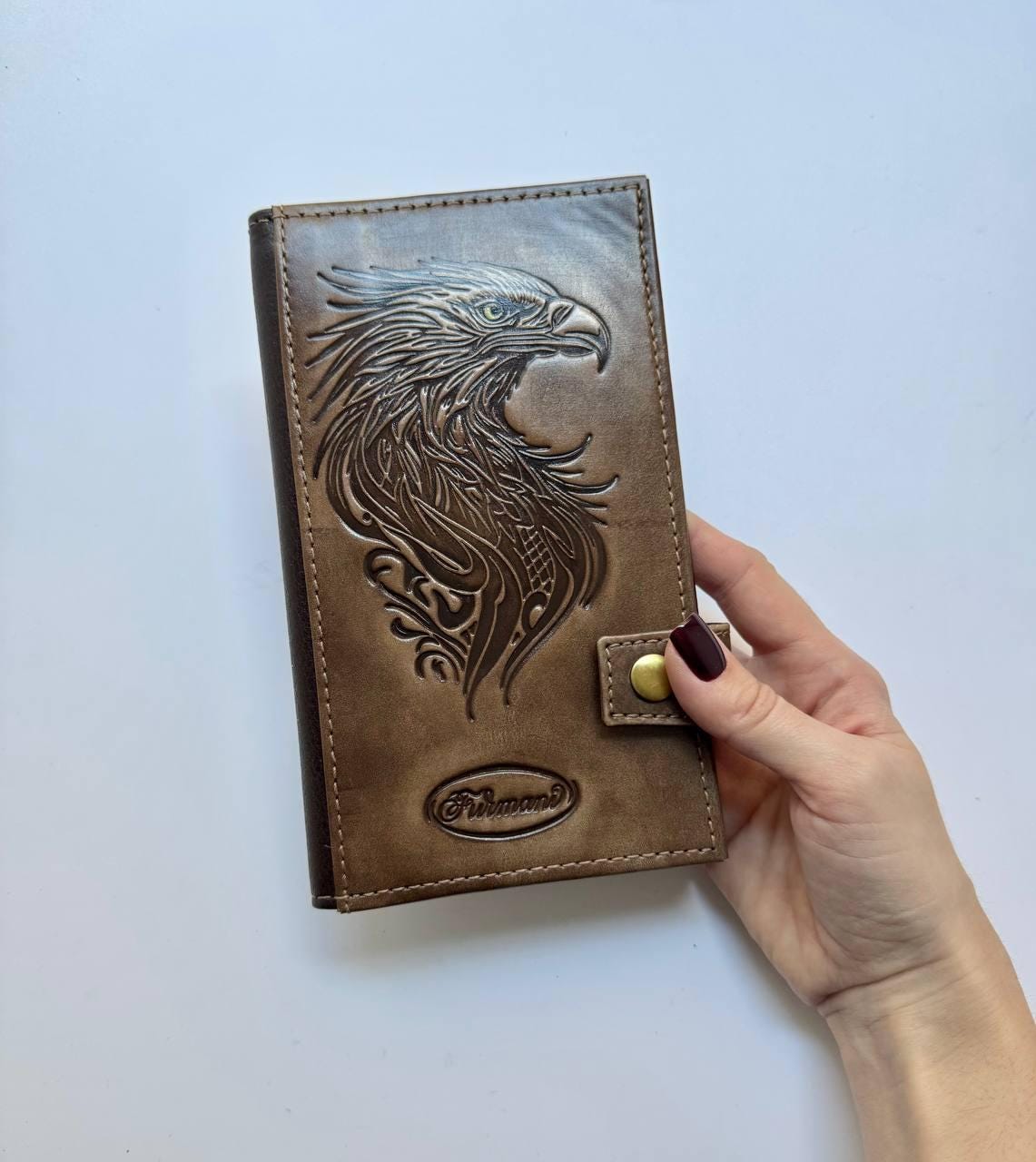 Eagle Mens Leather Wallet Business Card Holder Wallet Minimalist Slim ...