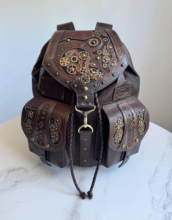 Steampunk Backpack Leather