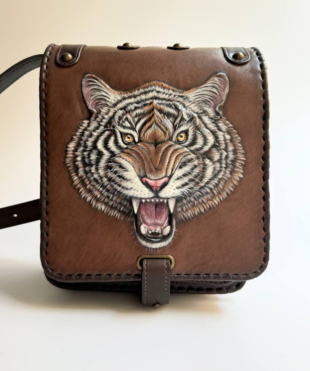Tiger Colorful Leather Bag for Women Small Leather Crossbody Bags for ...