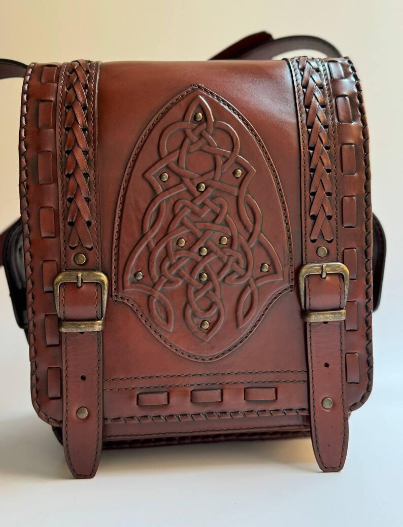 Celtic Mens Leather Crossbody Bag Mens Leather Shoulder Bag Leather ...