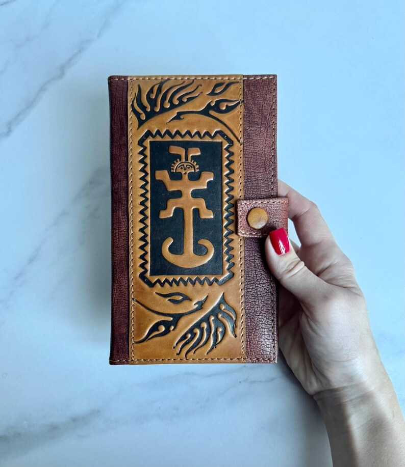 Mexican Art Mens Leather Wallet Business Card Holder Wallet Minimalist ...