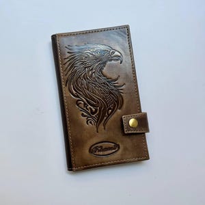 Eagle Mens Leather Wallet Business Card Holder Wallet Minimalist Slim ...