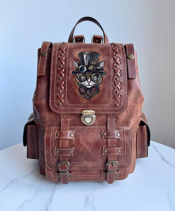 Steampunk Backpack Leather