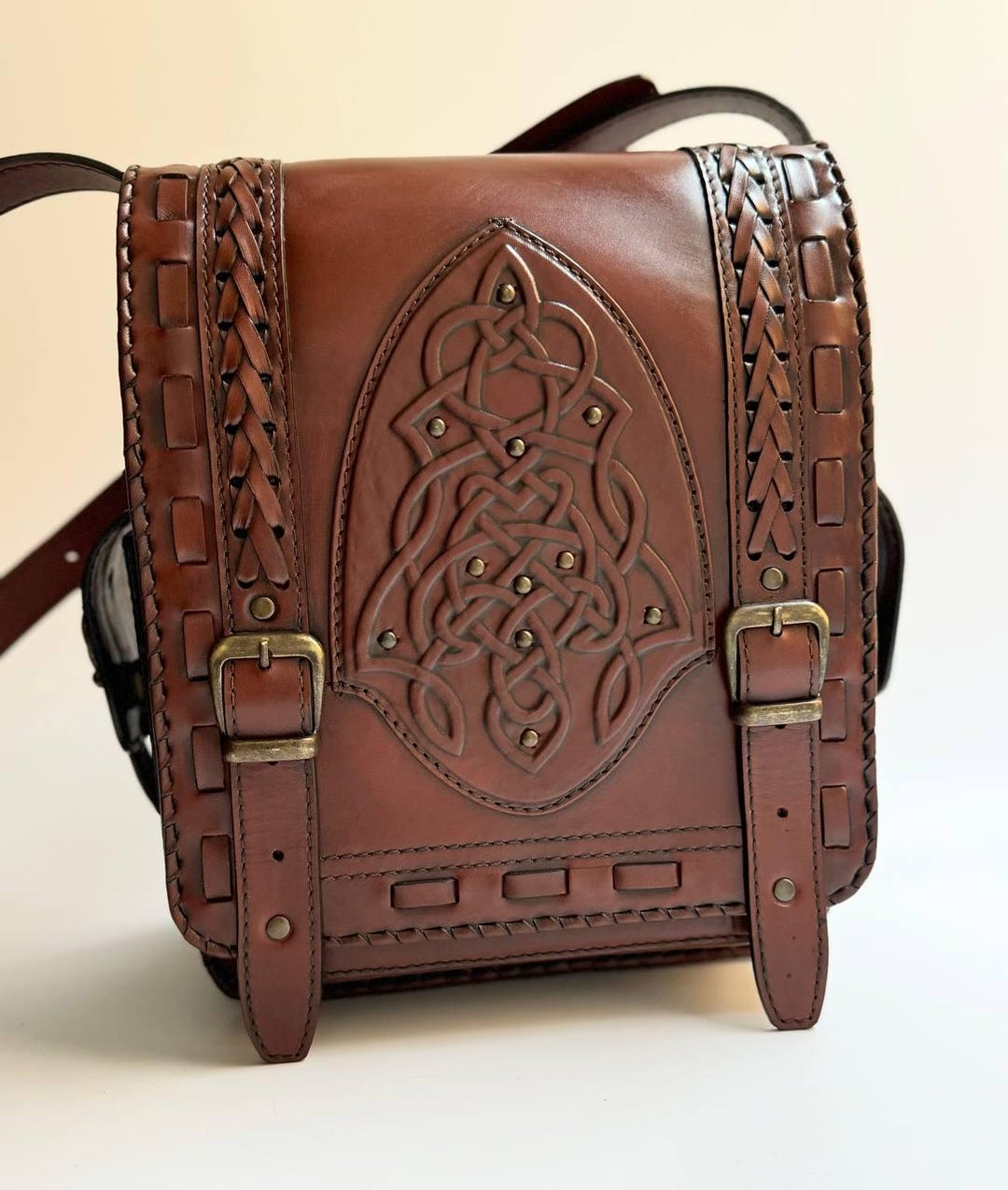Celtic Mens Leather Crossbody Bag Mens Leather Shoulder Bag Leather ...