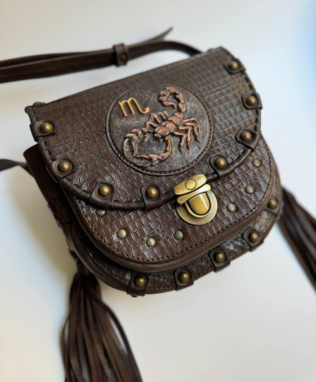 Scorpio Zodiac Sign Gifts Scorpion Small Leather Crossbody Bags for ...