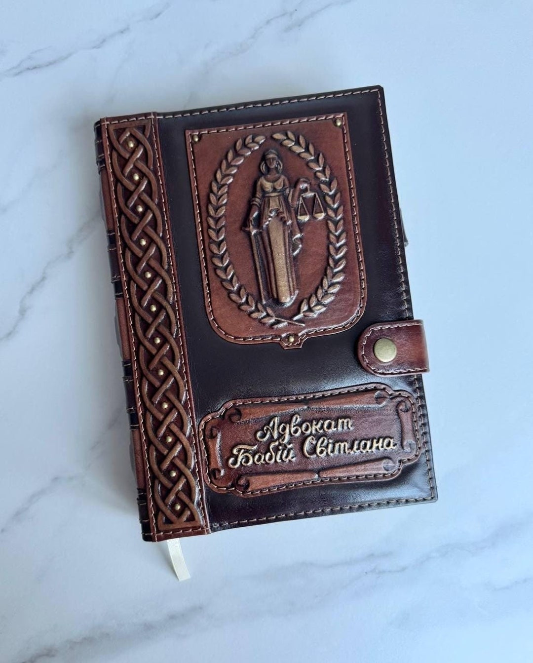 Personalized Leather Journal Cover Personalized Leather Travelers ...