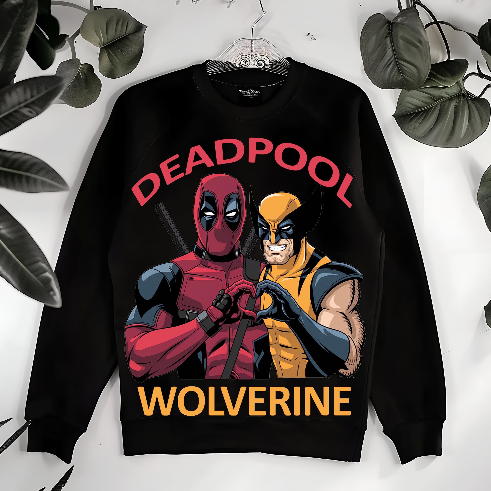 Deadpool & Wolverine PNG Superhero Cartoon Sublimation Design Movie ...