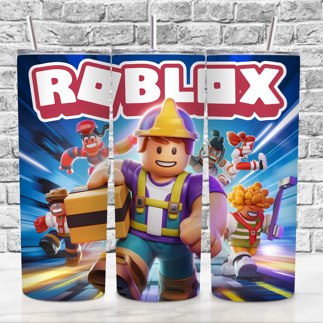 Roblox Game Character Tumbler Wrap PNG - 20 Oz Skinny Tumbler ...