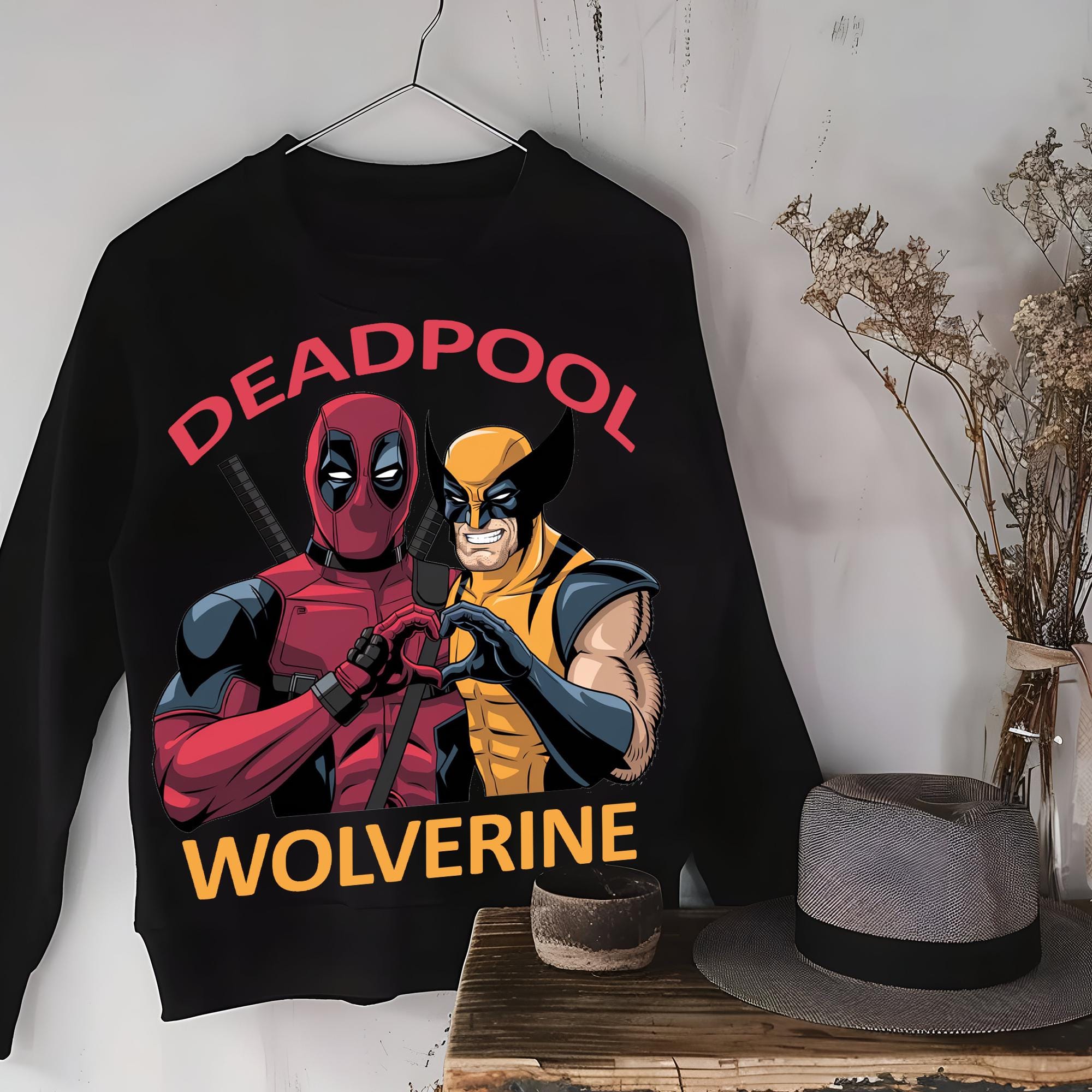 Deadpool & Wolverine PNG Superhero Cartoon Sublimation Design Movie ...