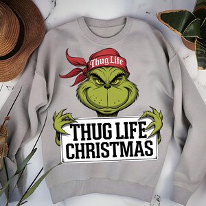 Thug Life Christmas PNG Trendy Christmas Movie Sublimation Merry ...