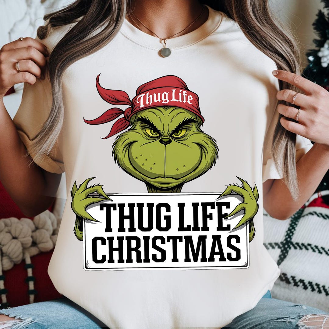 Thug Life Christmas PNG Trendy Christmas Movie Sublimation Merry ...