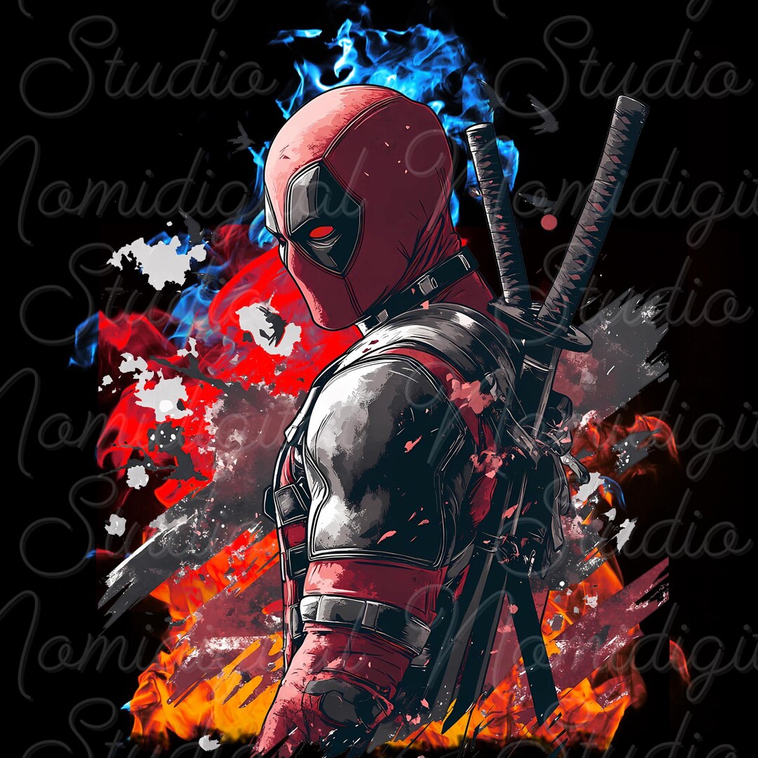Deadpool PNG | Superhero Cartoon Sublimation Design | Movie Character T ...