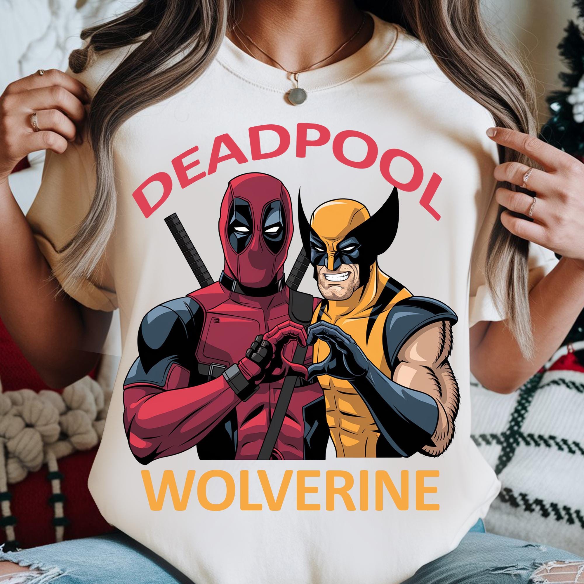 Deadpool & Wolverine PNG Superhero Cartoon Sublimation Design Movie ...