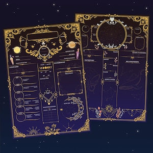 Celestial Complete Collection | Dnd 5E Character Sheet | Printable PDF ...