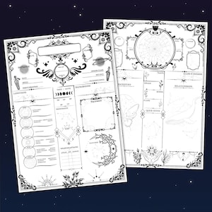 Celestial Dnd 5E Character Sheet: Printable RPG Gift (digital Download ...