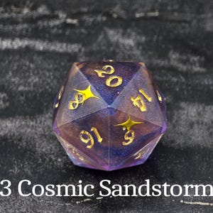Dnd Single Dice 27mm Chonkino D20 Sharp Edged | Collection of Light | D ...