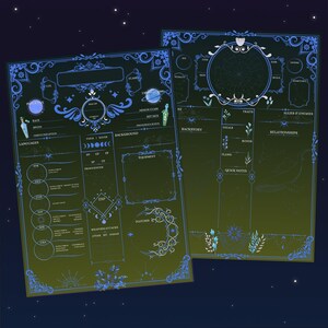 Celestial Complete Collection | Dnd 5E Character Sheet | Printable PDF ...