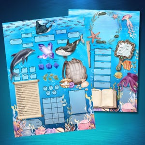 Underwater Ocean Dnd 5E Character Sheet: Printable RPG Tool (digital ...