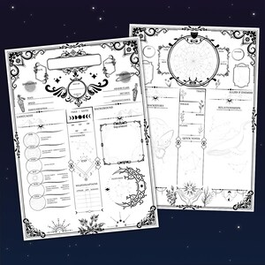 Celestial Complete Collection | Dnd 5E Character Sheet | Printable PDF ...